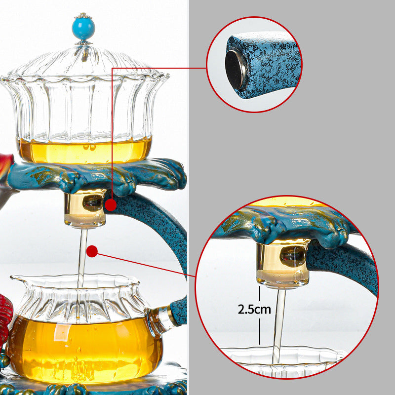 RORA GOLDEN FISH MAGNETIC LAZY KUNGFU GLASS TEAPOT SET – RORA TEAPOT