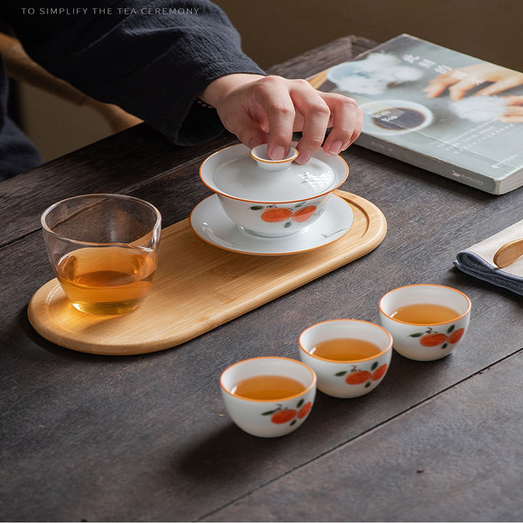 Handpainted Porcelain Teapot Travel Tea Set – RORA TEAPOT